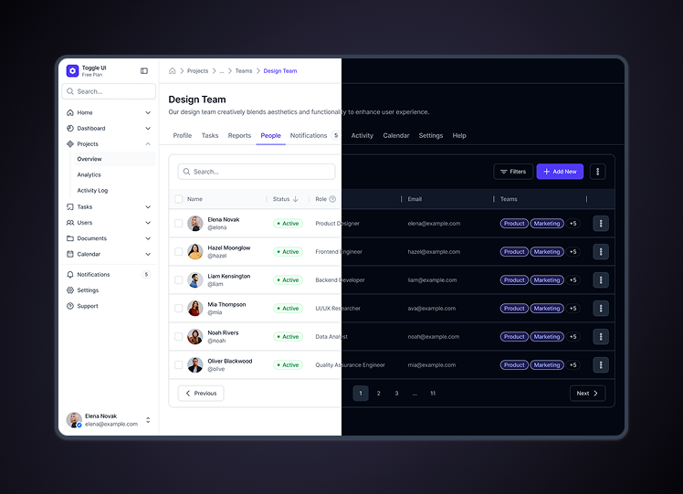 Toggle UI